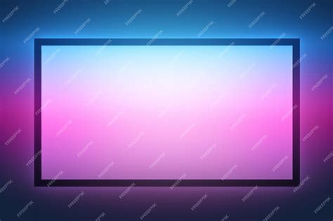 Premium Photo A Square Screen With A Blue And Pink Background