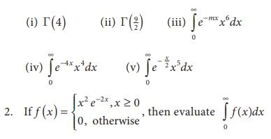 Gamma Integral Exercise And Example Solved Problems With Answer Solution