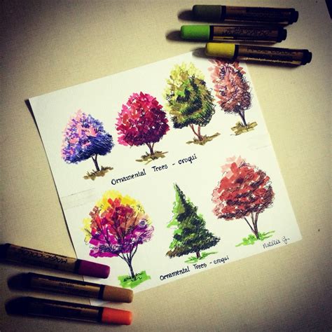Trees Sketches Markers Architecture Markers Drawing Ideas Sketch