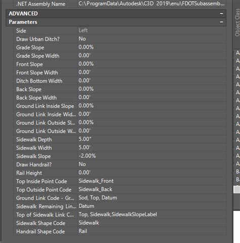 solved problem with fdot sidewalk subassembly autodesk community