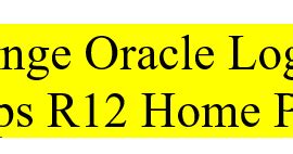Oracle Application S Blog How To Change Oracle Logo In Oracle Apps R12 Home Page
