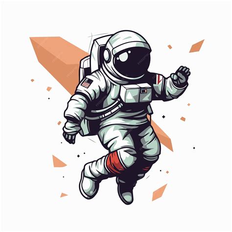 Premium Vector | Astronaut running in space Vector illustration for ...