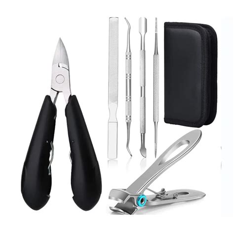 유리 손톱깎이 네일 세트 두꺼운 단단한 발톱 페디큐어 도구 티몬