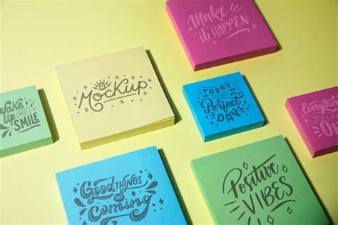 Premium PSD Small Portable Post It Note Mockup Design