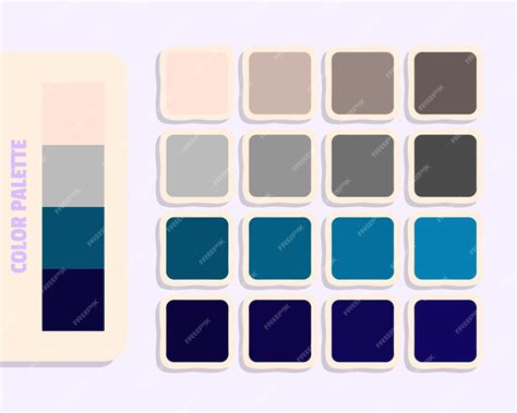 Premium Vector Mistyrose Silver Teal Midnightblue Color Theory Rgb