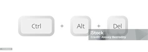 Kombinasi Tombol Keyboard Ctrl Alt Del Ilustrasi Stok Unduh Gambar