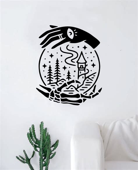 Crystal Ball With Skull Tattoo