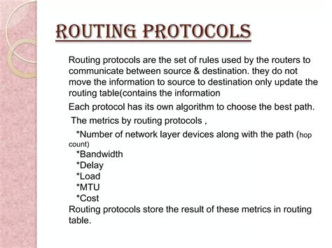 Ppt Of Routing Protocols Ppt