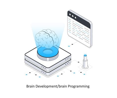 Premium Vector Brain Developmentbrain Programming Isometric Stock