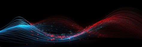 Premium Photo Abstract Flowing Data Wavy Digital Background Generative Ai