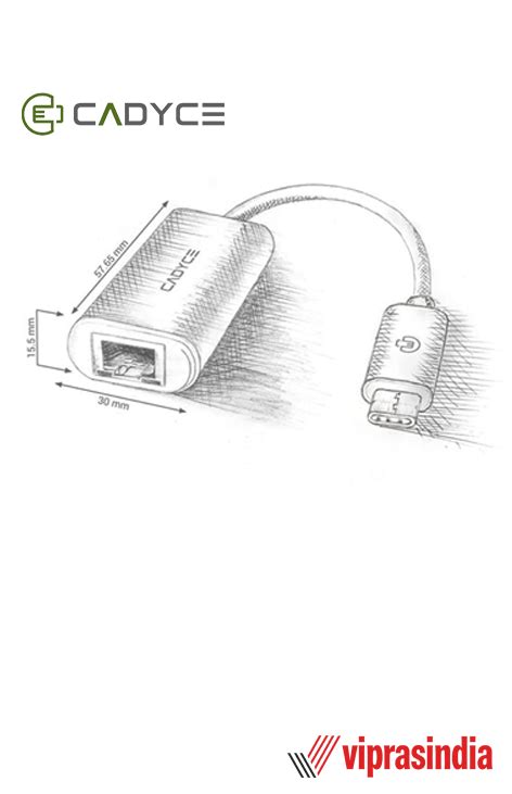 Cadyce USB C To Gigabit Ethernet Adapter CA C GE