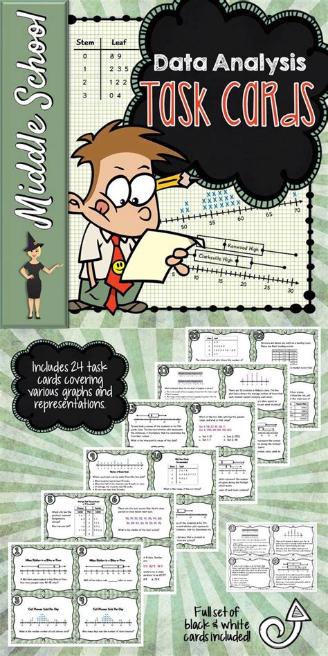 data analysis task cards task cards data analysis middle school