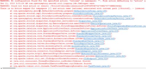 Java There Is No Action Mapped For Namespace And Action Name
