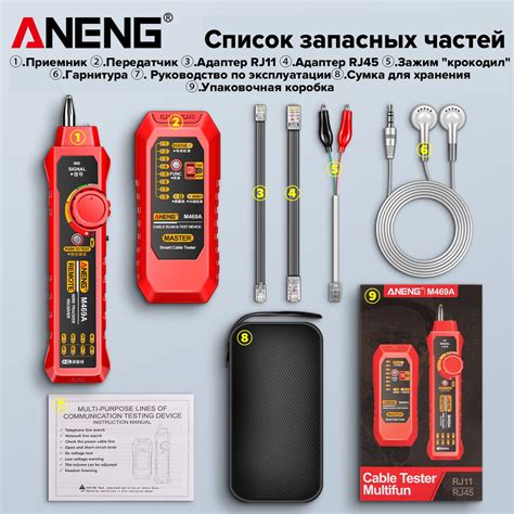 Тестер кабеля RJ-45+RJ-11 / интернет кабеля - купить с доставкой по ...