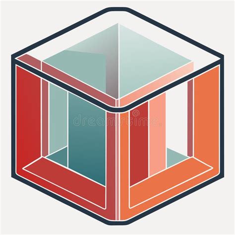 3d Illustration Of A Cube With A Gradient In Red And Blue Ai Generated