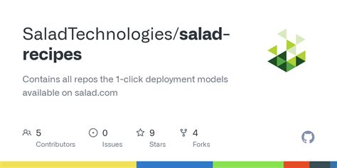 Github Saladtechnologiessalad Recipes Contains All Repos The 1