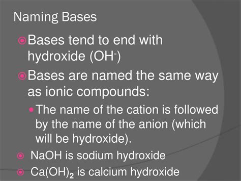 PPT Naming Acids And Bases PowerPoint Presentation Free Download ID