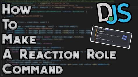 How To Make A Reaction Role Command Discord JS V YouTube