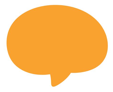 Orange Speech Bubble Icon 18803540 Png