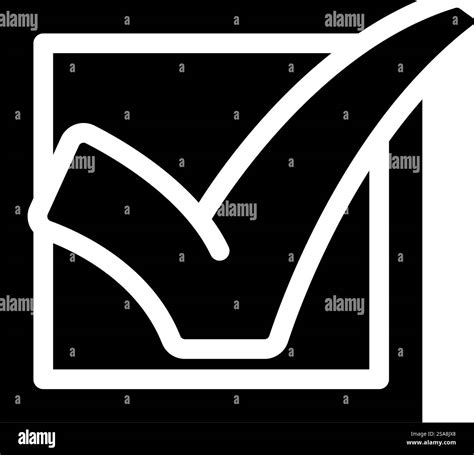 Checkbox Mark Glyph Icon Vector Checkbox Mark Sign Isolated Symbol