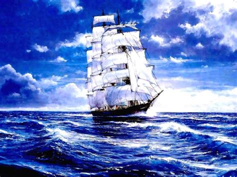 출렁이는 바다 위의 범선 네이버 블로그