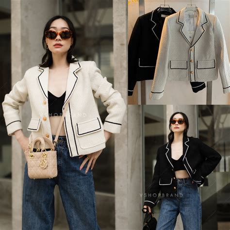 เสื้อคลุม ผ้าทวิต ขลิปขอบ Dresslady Fashions Thaipick