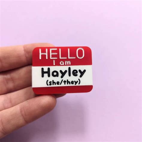 Hello My Name Is Nametag Etsy