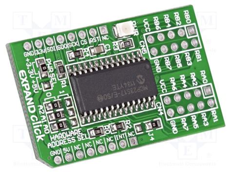 expand click mikroe click board prototype board comp mcp23s17