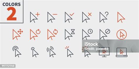 선택 및 커서 Ui 픽셀 완벽 한 잘 만들어진 벡터 선 아이콘 48 X 48 웹 그래픽 및 편집 가능한 획 애플 리 케이 션에
