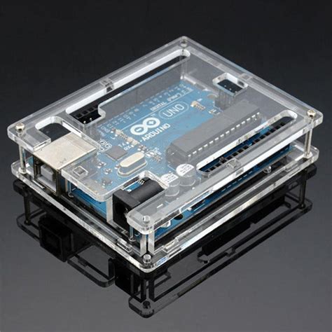 Arduino UNO R Enclosure Transparent Clear Case Electronation Pakistan