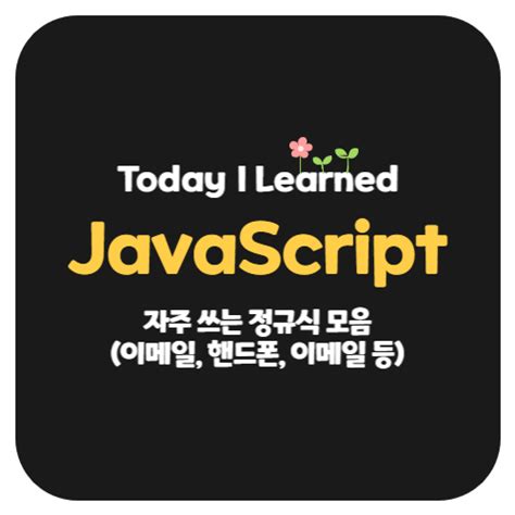 자바스크립트 자주 쓰는 정규식 모음 이메일 핸드폰 주민번호 등 코드너리