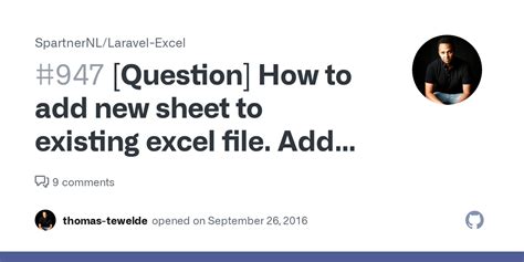 [question] How To Add New Sheet To Existing Excel File Add As A