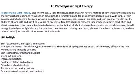 Ppt Led Photodynamic Light Therapy Powerpoint Presentation Free Download Id11615494