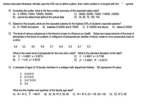 solved use the following boxplot to answer questions 10 11