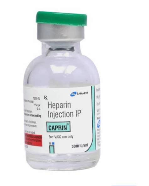 Caprin 5000 Iu Injection At ₹ 80piece Anticoagulant And Antiplatelet