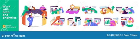 Research Analytics Linear Icons Set Insights Analytics Data Tools