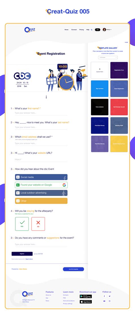 Quiz Engine Website UI UX Behance