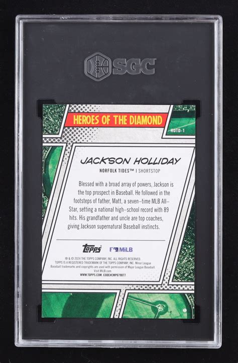 Jackson Holliday 2024 Topps Pro Debut Heroes Of The Diamond Hotd1 Rc