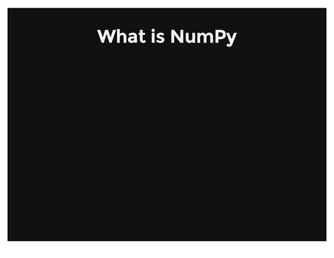 Introduction To NumPy PDF