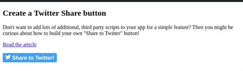 How To Create A Share To Twitter Button With HTML CSS Javascript