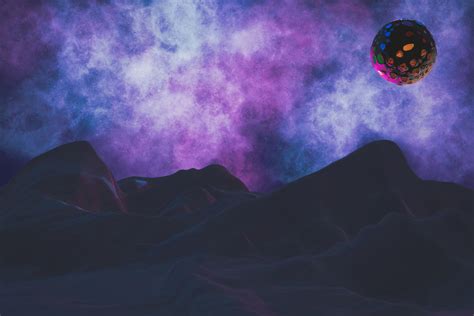 A Weird World Behind A Mist Of Galactic Dust R Procreate