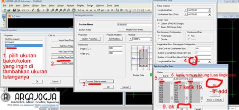 tutorial menambahkan diameter tulangan pada sap argajogja s blog