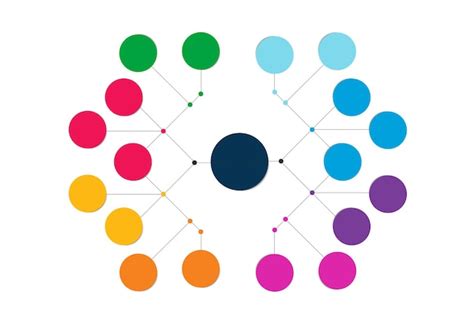 계층 다이어그램 순서도 벡터 인포 그래픽 설정 프리미엄 벡터