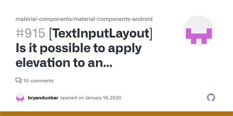 TextInputLayout Is It Possible To Apply Elevation To An OutlinedBox TextInputLayout Issue