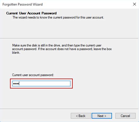 Create A Password Reset Disk For A Local Account In Windows
