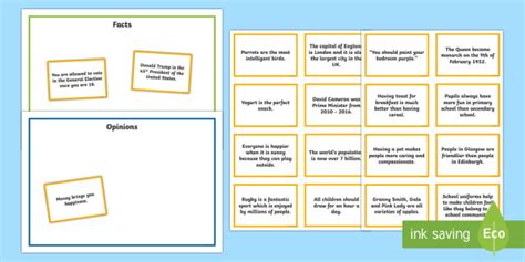 Fact Opinion Sort