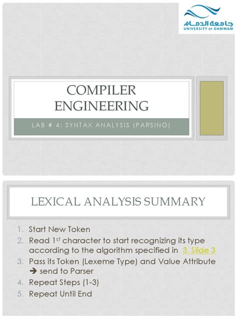 Compiler Engineering Lab 4 Syntax Analysis Parsing Pdf Parsing Compiler