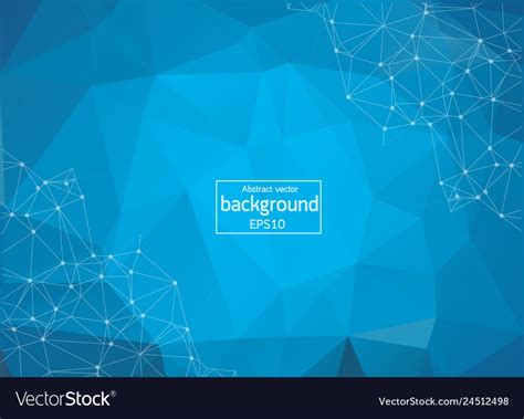 Abstract Polygonal Grid On Cosmic Background Vector Image
