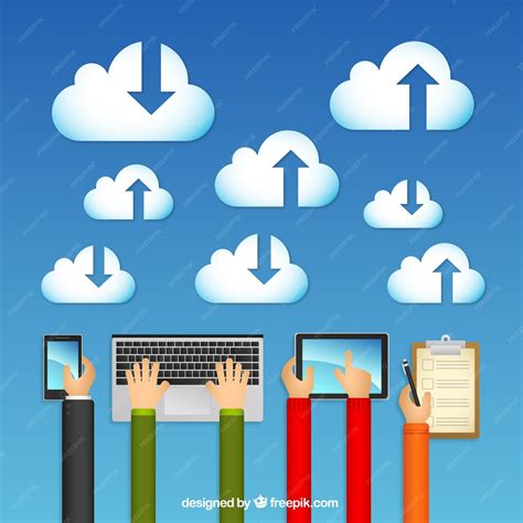Free Vector Clouds Computing Concept