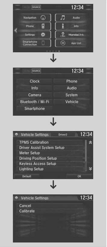 Honda CR V TPMS Calibration Tire Pressure Monitoring System TPMS